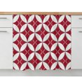 Abstract Art Cabinet Curtains 28" W x 35" L Geometric Medieval Circular ...