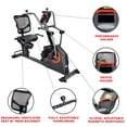 Sunny Health & Fitness Electromagnetic Recumbent Cross Trainer SF ...
