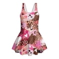 COEQINE Pretty Swim Dress for Girls, One Piece Bathing Suit with Flowy ...