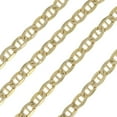 14K Solid Yellow Gold Chain Mariner Necklace 16" 18" 20" 22" 24 ...