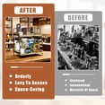 2 Tier Coffee Bar Counter Organizer, Wooden Coffee Bar Accessories ...