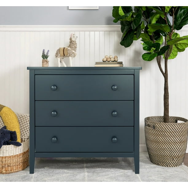 Kaivan 3 Drawers Dresser, Solid Wood Dresser of Drawers with Storage ...