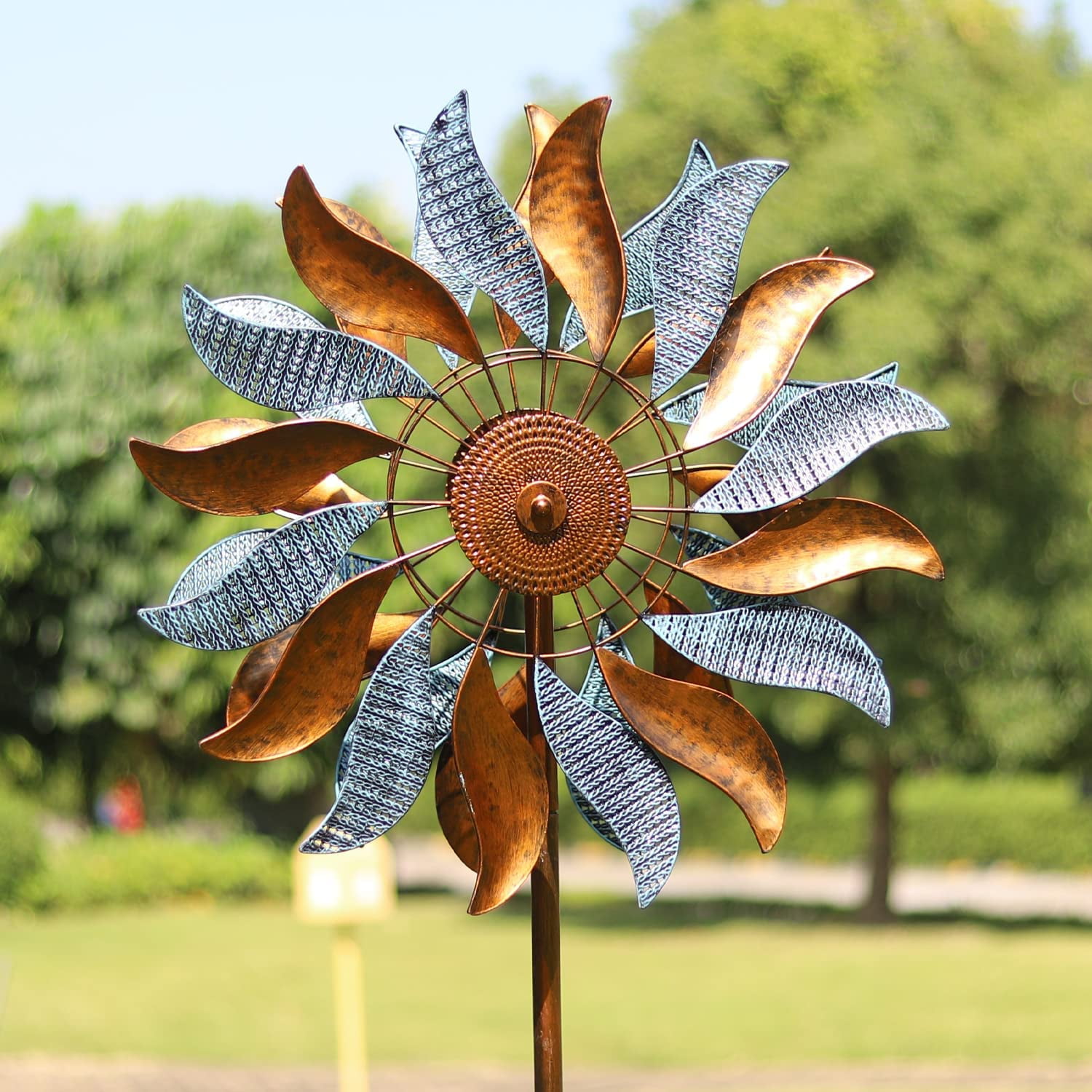 Garden Wind Spinner,Flower Wind Spinner,Outdoor Metal Wind Sculpture ...