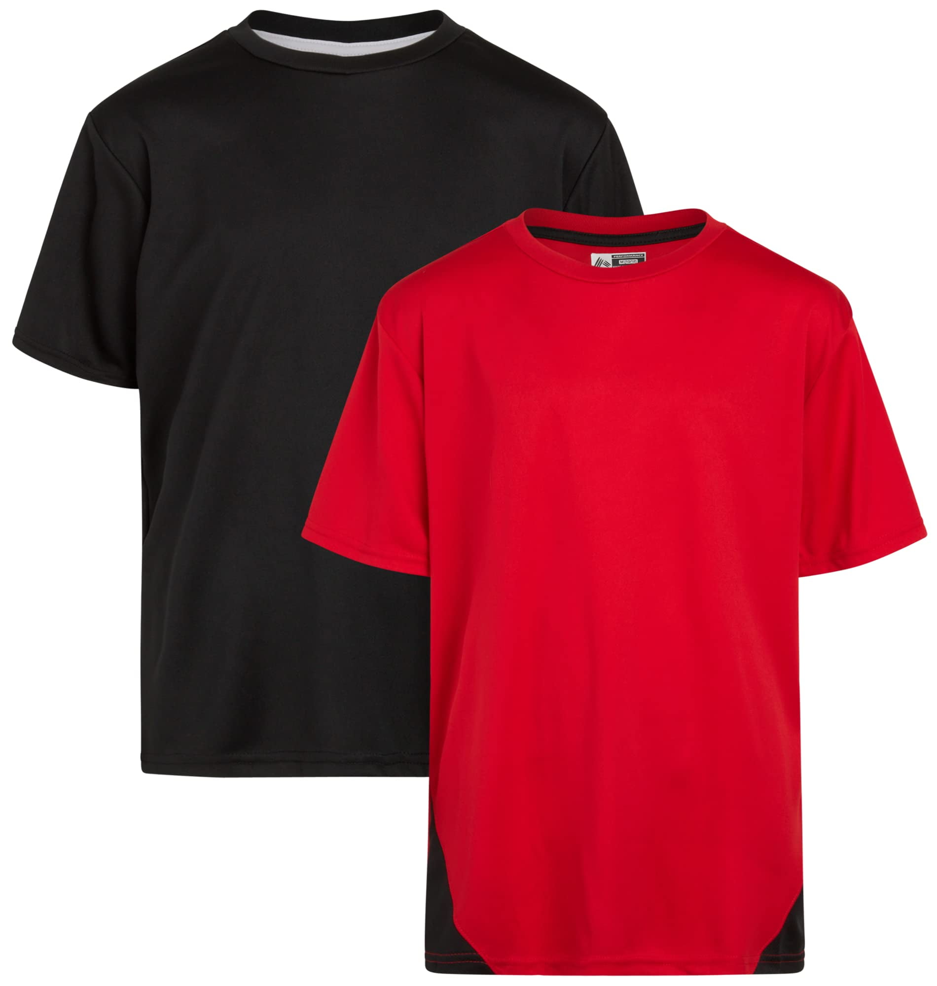 RBX Boys' Athletic T-Shirt - 2 Pack Active Performance Dry-Fit Sports ...