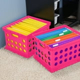 Sterilite File Crate Fuchsia Burst - Walmart.com