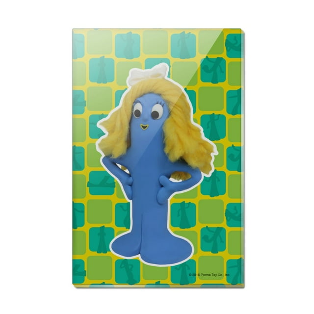 Goo Blue Mermaid Gumby Clay Art Rectangle Acrylic Fridge Refrigerator ...