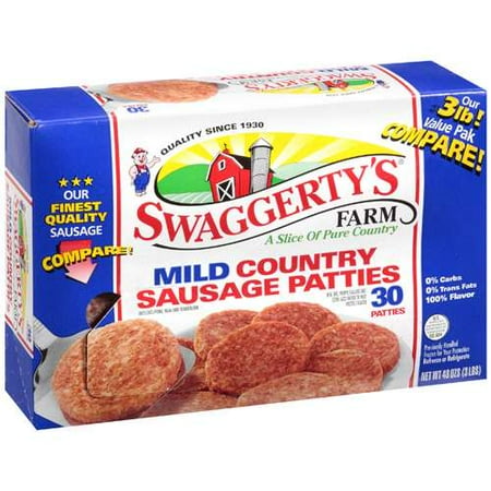 Swaggerty's Farm: Mild Country Patties Sausage, 48 Oz - Walmart.com
