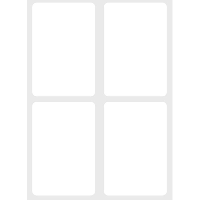 Name tag Sticker Labels in White 3x2 - Rectangular Label (7.5cm x5cm ...