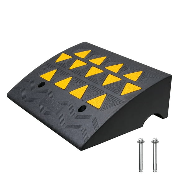 Car Curb Ramp Heavy Duty Rubber Slope Pad Set – Portable Lightweight ...