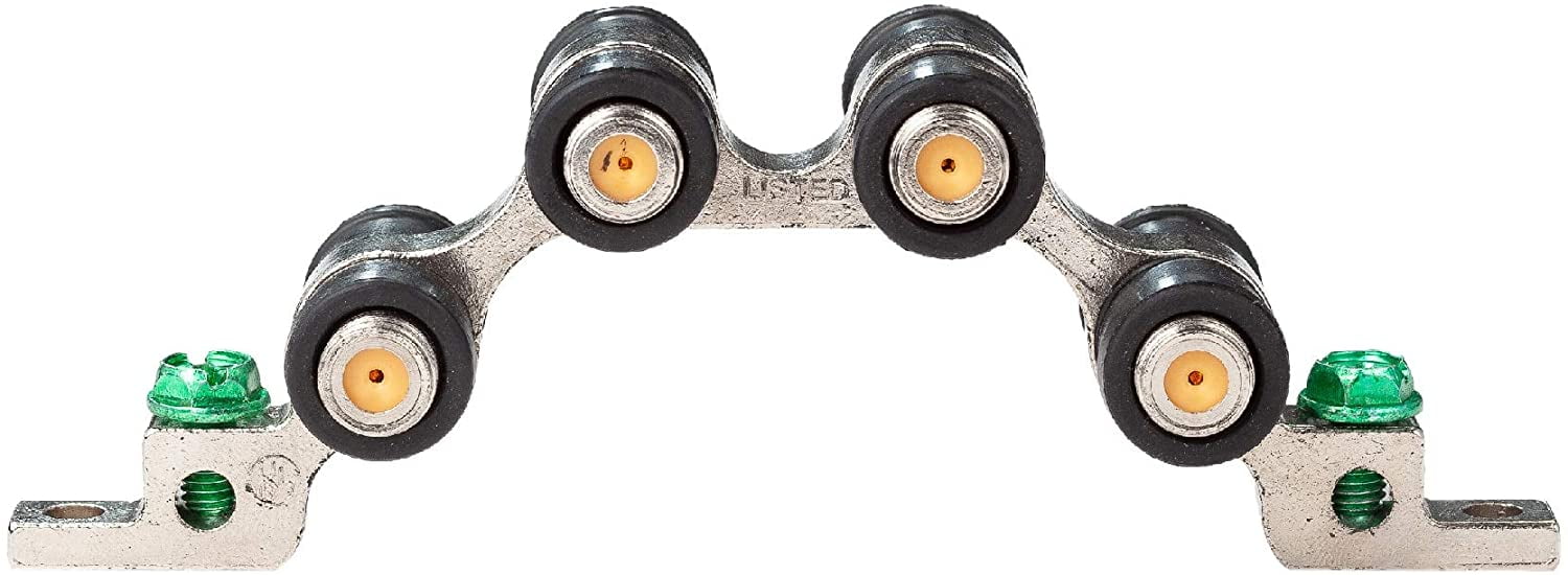 Coaxial Grounding Block, Ancable Quad F Pin Female Ground Block for ...