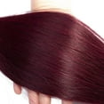 99J Burgundy Straight Bundles with Frontal Human Hair Extensions Wine ...