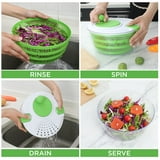 Cook with Color Salad Spinner - Lettuce and Produce Dryer with Bowl ...