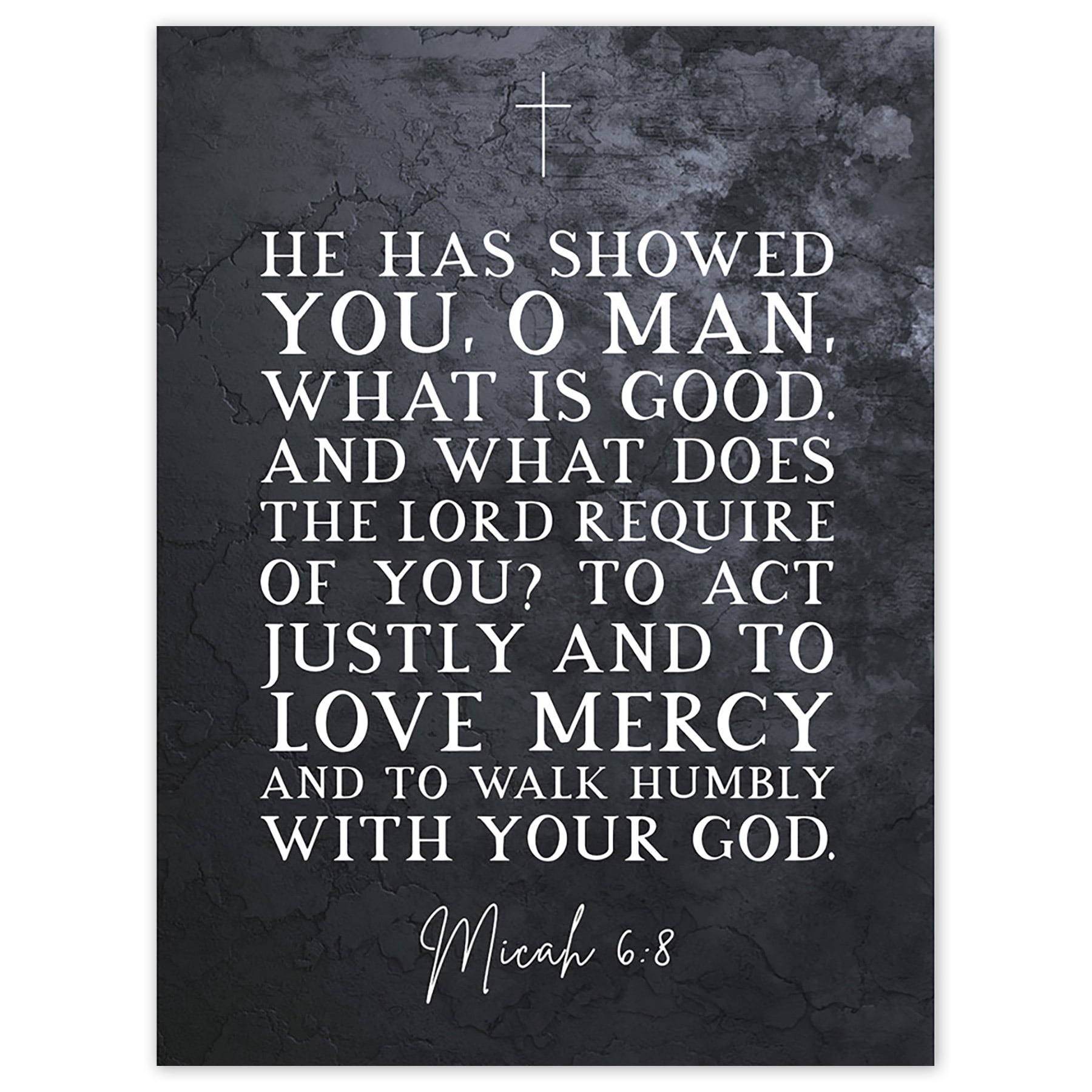 Micah 6:8 Love Mercy Walk Humbly With Your God Christian Bible Verse ...