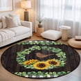 3ft Area Rug,Spring Green Yugal Leaves Sunflowers Bird Washable Large ...