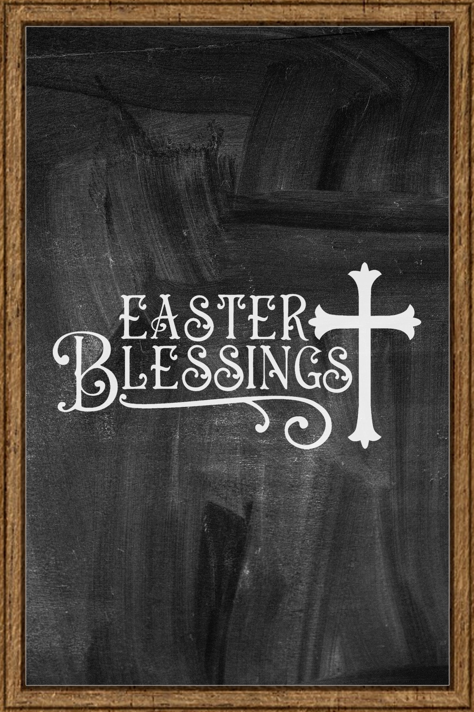 Easter blessings fancy caps cross religious Jesus god Tin Sign Chalk ...