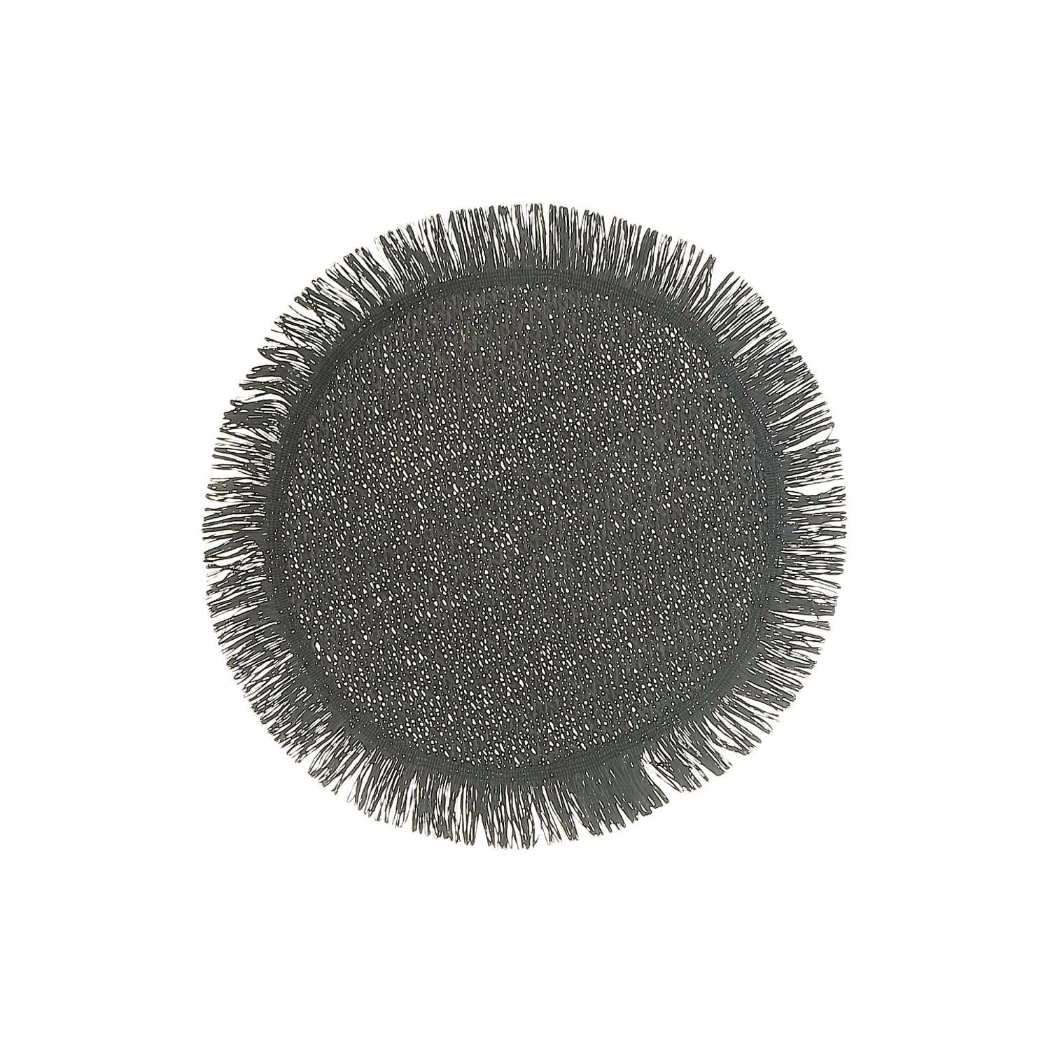 Click here for Ih Casadécor Woven Round Placemat With Fringes Bla... prices