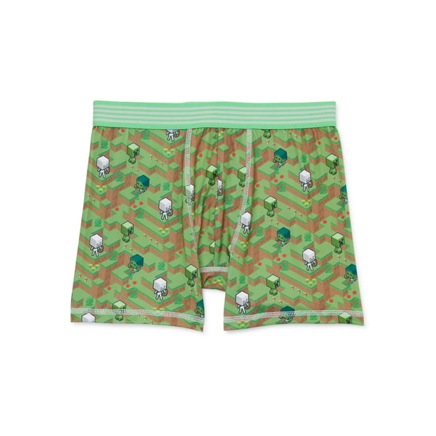 Minecraft Boy's All Over Print Boxer Briefs Underwear, 4-Pack, Sizes XS ...