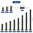 10-Sets 1/4-20 x 2 Flat Head Binding Screws with 1/4 x 5/8 Binding Nuts ...