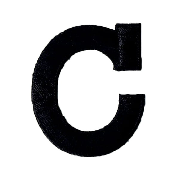 Alphabet Letter - C - Color Black - 2" Block Style - Iron On ...