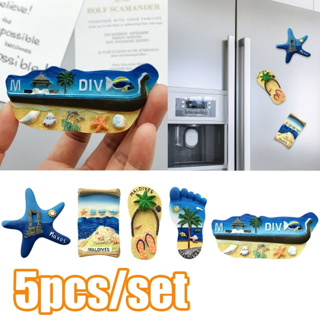 Happy date 5Packs Refrigerator Magnets Decorative Nautical Refrigerator ...
