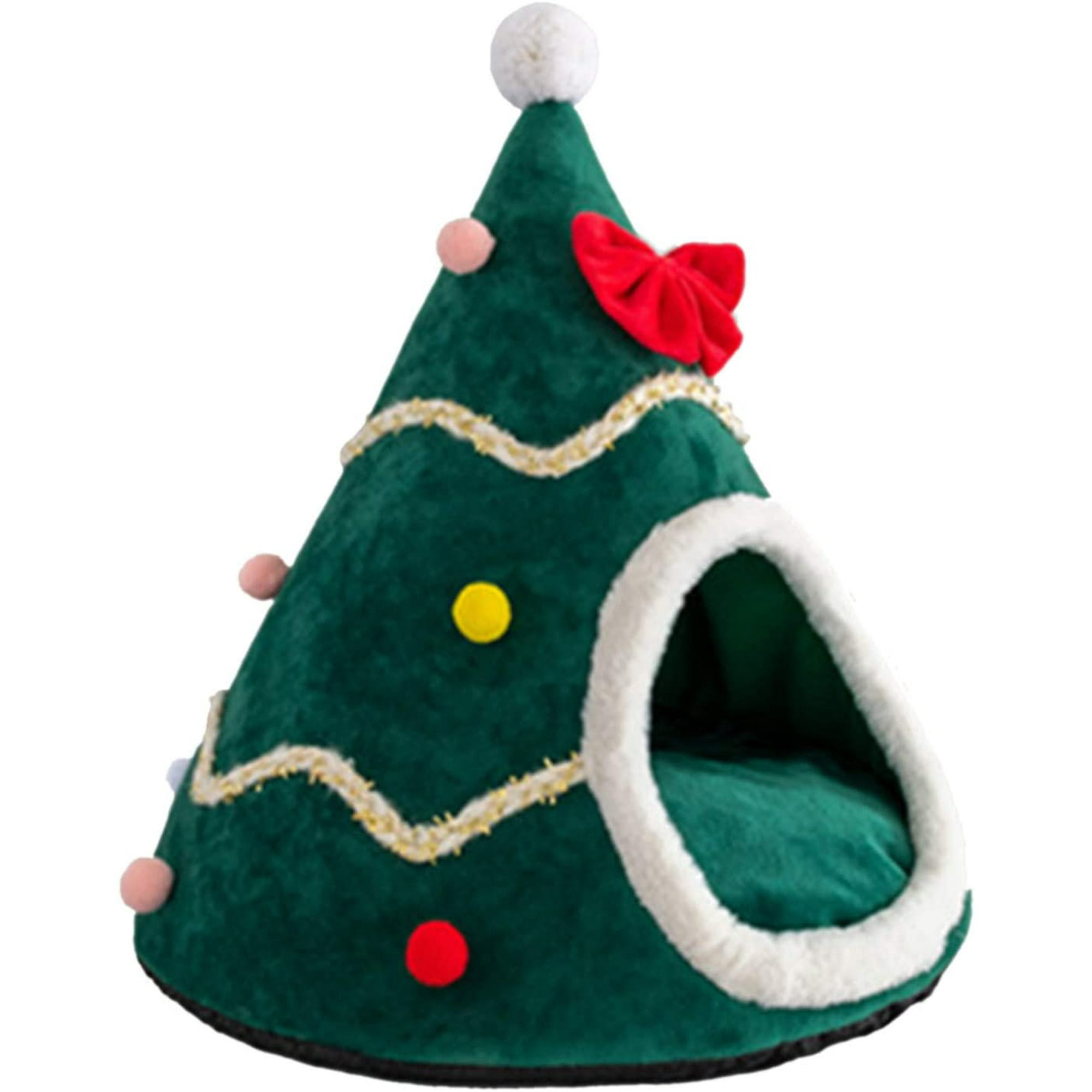 Click here for Unbranded Christmas Tree Cat House Cave Cat Sleepi... prices