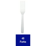 Great Value Disposable White Forks 48 Count for Residential and Event ...