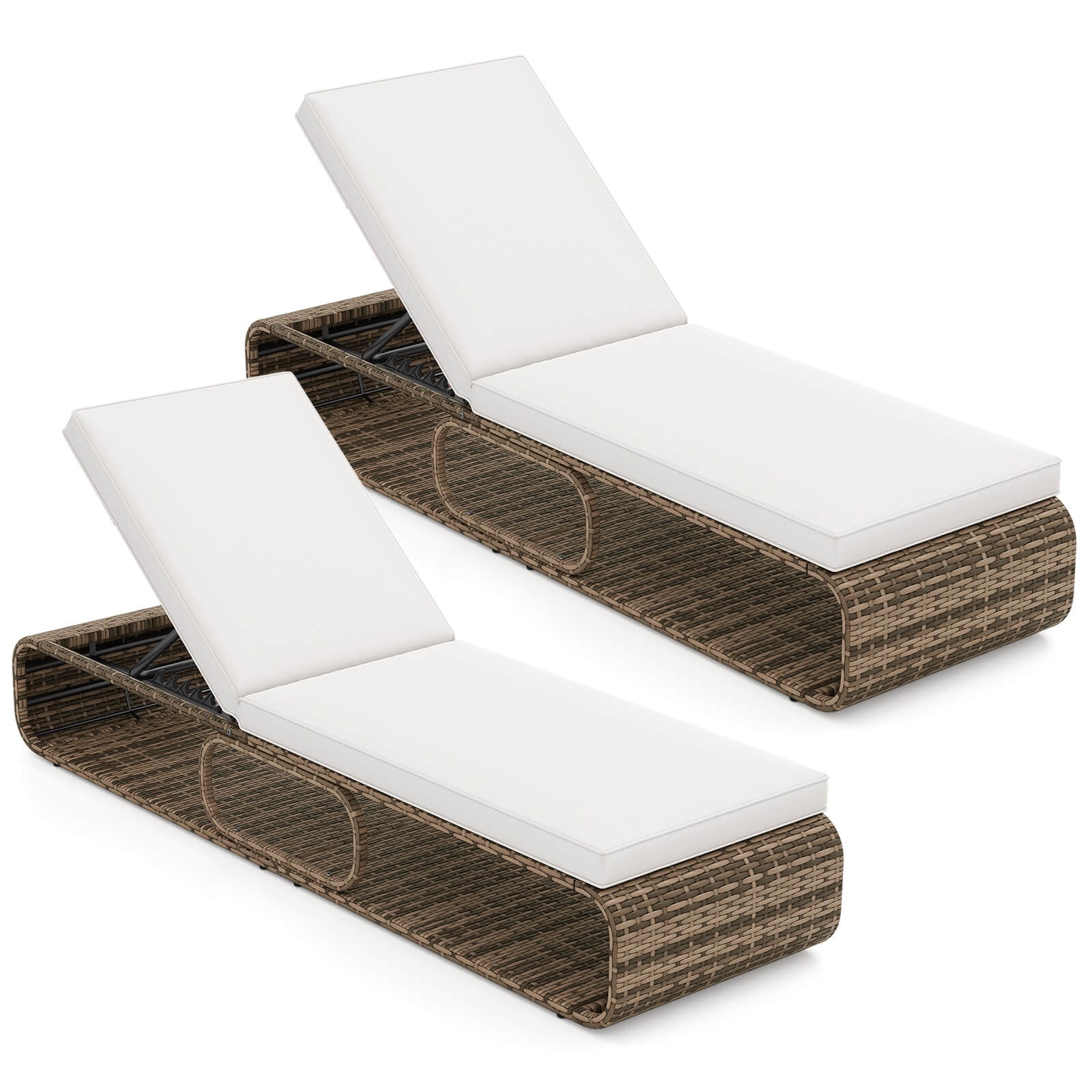 Click here for Costway 2 Pcs Outdoor Chaise Lounge Chair With Adj... prices