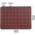 2 PCS 48 Capacity Macaron Silicone Baking Sheet Muffin DIY Chocolate ...