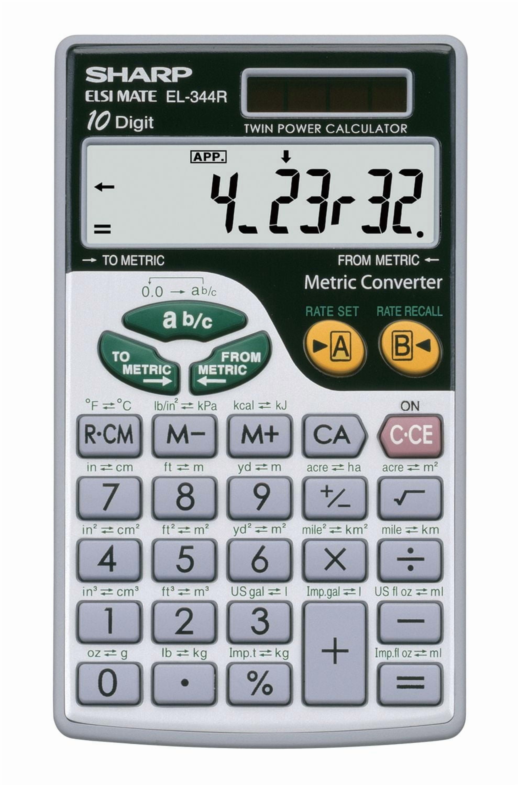 SHARP EL344R Metric Conversion Desktop Calculator - Walmart.ca