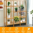 Topbuy 5-Layer Bamboo Storage Rack Plant Flower Holder Display Shelves ...