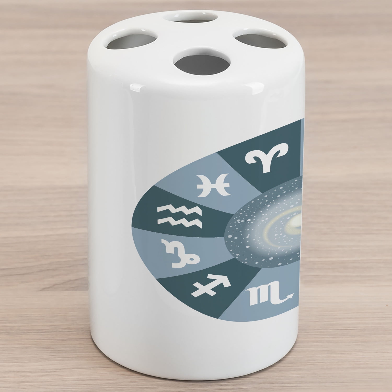 Zodiac Ceramic Toothbrush Holder, Illustration with Signs Set and Outer ...