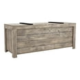 Furniture of America Scandi Wood Hidden Storage Bench in Weathered Oak ...