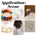 100Pcs 10 Style Brass Bead Caps 6-Petal Long-lasting Flower Real 14K ...