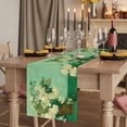 Botanical Flowers Table Runner Farmhouse Blossom Vase Floral Branches ...
