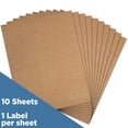 JAM Paper Full Page Shipping Labels, 8 1/2 x 11, Brown Kraft, 10 Full ...