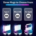LED Magnetic USB Cable Fast Charging Magnet Micro USB Type C Cable Sync ...