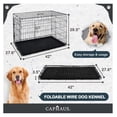 Dog Crate, Foldable Metal Wire Kennel w/Divider, Leak-Proof Pan, 42x27 ...