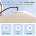 FUNDAZE 10ft Market Patio Umbrella with Base, Curved Cantilever Hanging ...