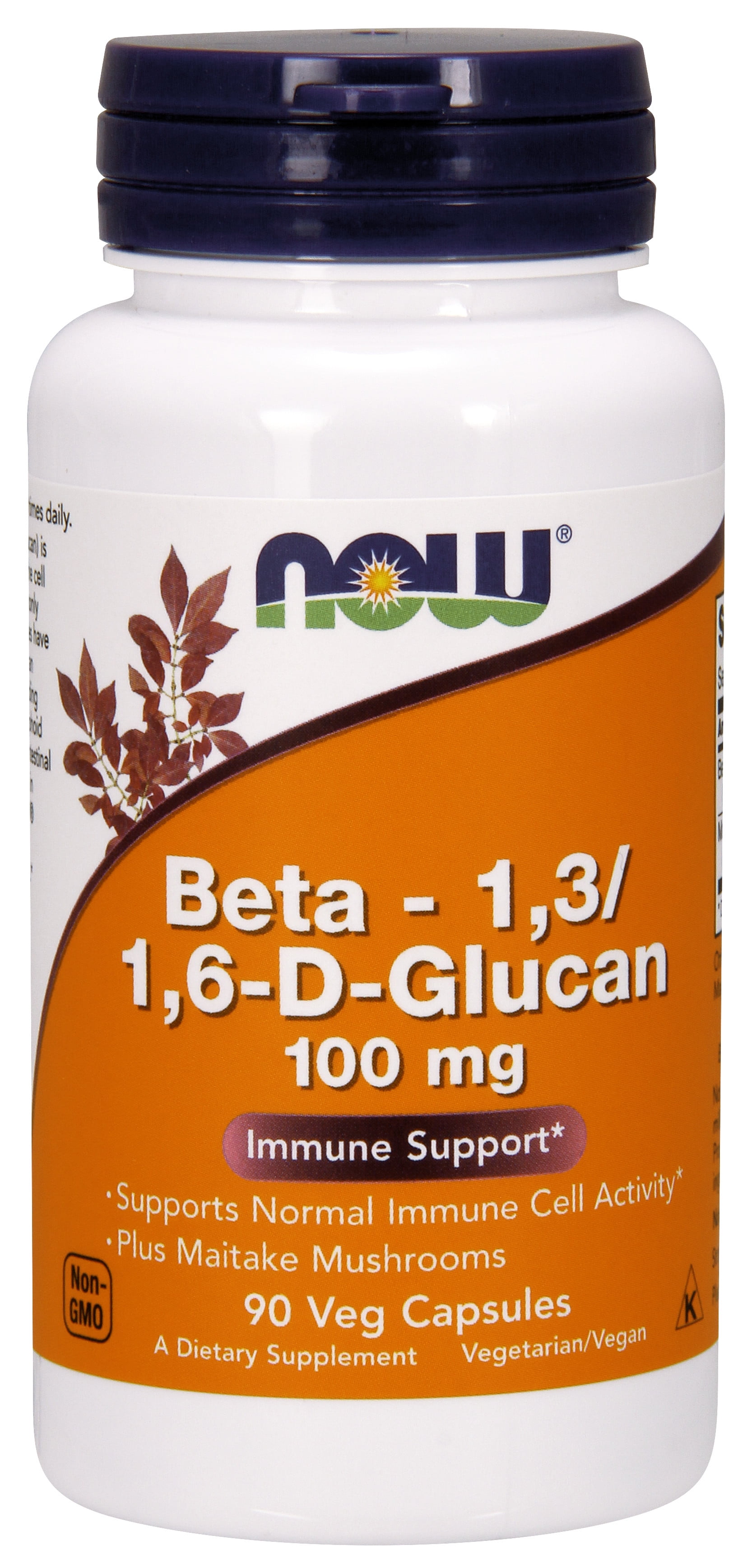 NOW Supplements Beta 1 3 1 6 D Glucan 100 Mg With Maitake Mushrooms