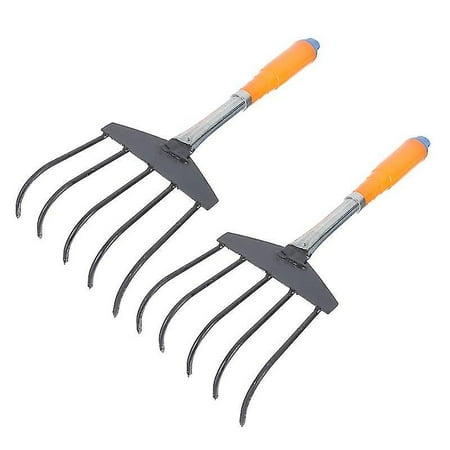 40X12cm assorted color rakes 2pcs multipurpose rakes five teeth ...