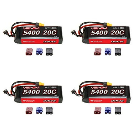 Venom 20C 3S 5400mAh 11.1V LiPo Battery with Universal Plug (EC3/Deans ...