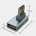 Double-Sided USB Reversible Adapter Alloy Housing Fast Charging Data ...