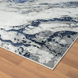 Luxe Weavers Modern Large Abstract Marble Blue 8x10 Area Rug for Living ...