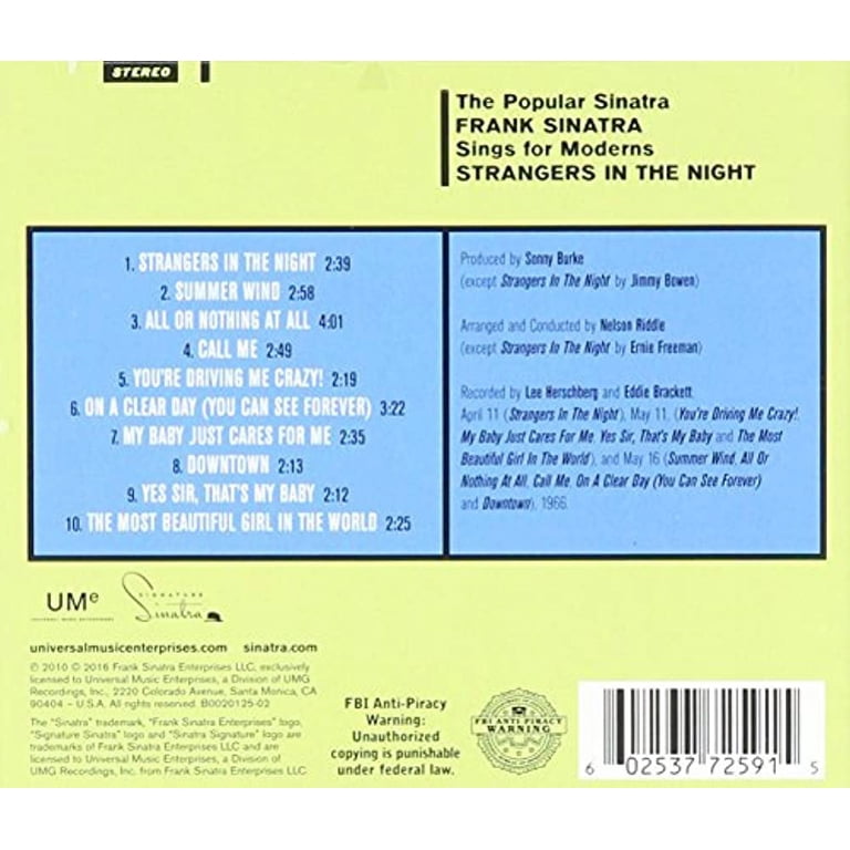 Frank Sinatra Strangers In The Night Album Buy Frank Sinatra : New