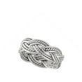 Wide Weave Eternity Rope Criss Cross Knot Ring Sterling Silver Band 925 ...