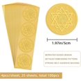 25 Sheet Plastic Self Adhesive Gold Foil Embossed Stickers Medal ...