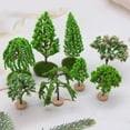 Miniature garden mini simulation landscape tree plastic building model ...