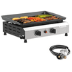 KingChii Portable 2-Burner 19" Propane Griddle Table Top Gas Grill ...