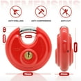 Unity Same Keyed RED Disc Padlock 2-3/4" (70mm) Keyed Alike Standard ...