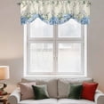 Blue Hydrangea Tie Up Valance for Windows, Watercolor Spring Blue ...